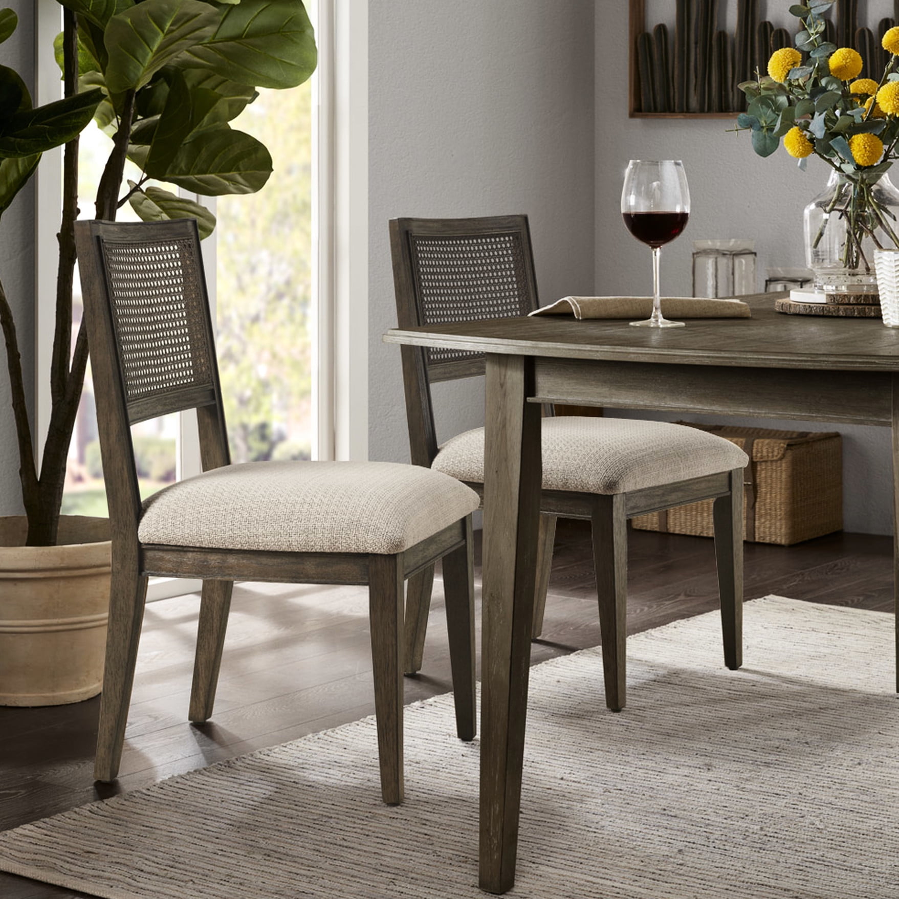 Cane Inset Design - Foam Cushioned Seat - Breakfast Nook - Cozy and ...