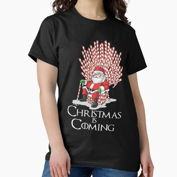 Cane Of Thrones Funny Christmas Is Coming Parody M277 T-Shirt, for Men ...