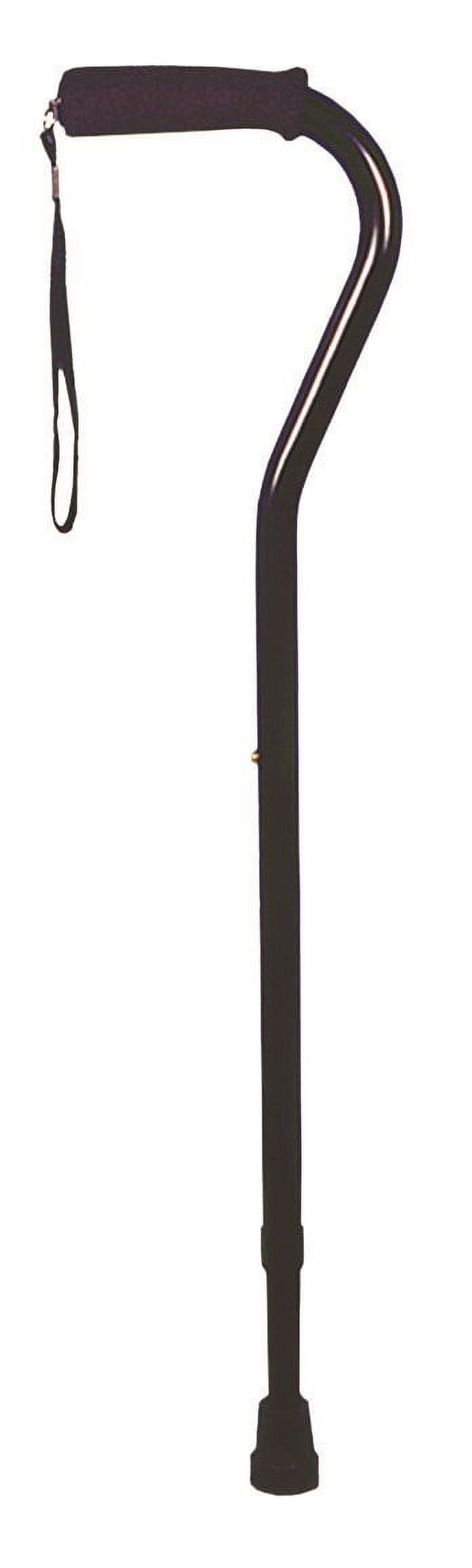 Cane Aluminum Black Adj Soft Foam Handle & Wrist Strap - Walmart.com