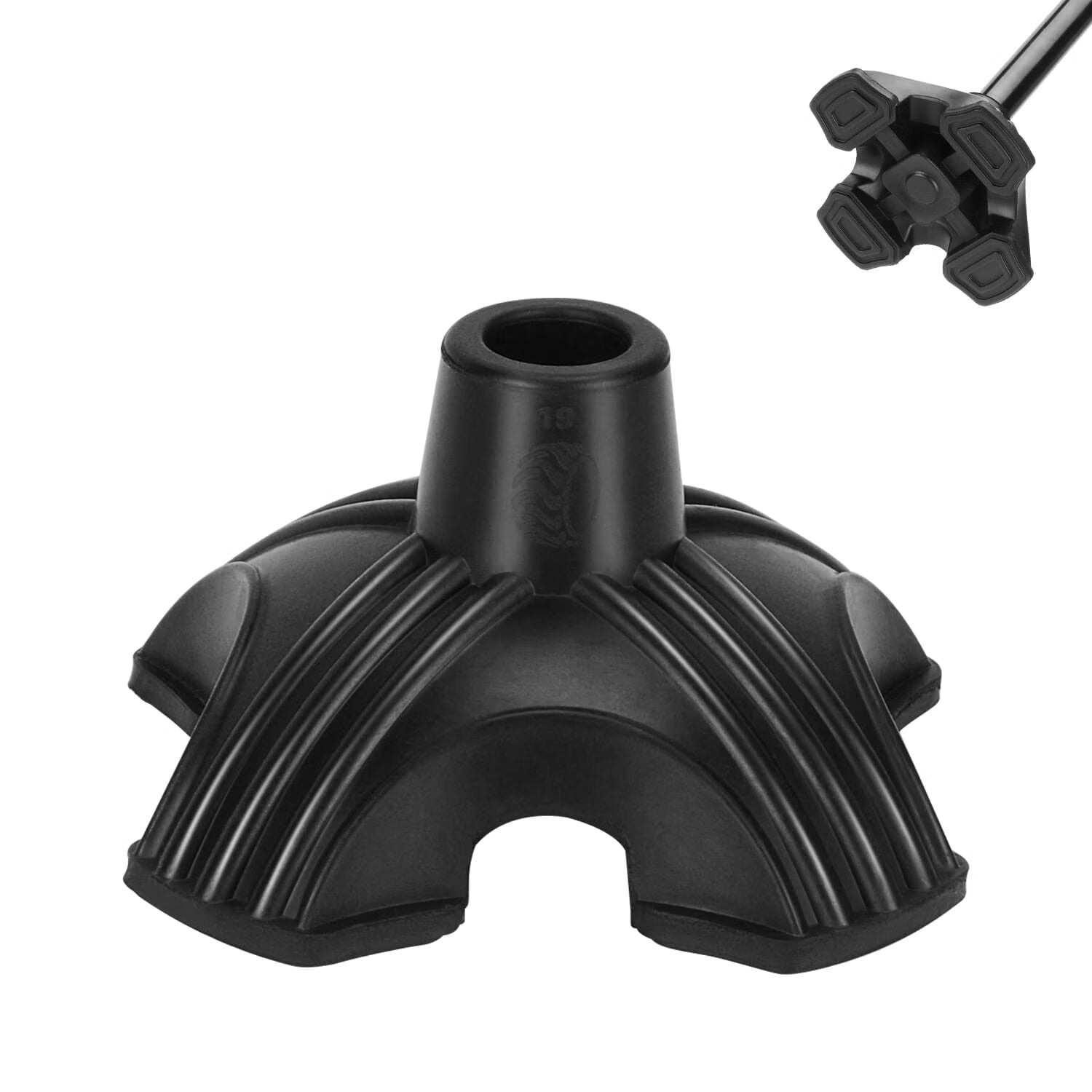 Cane Tips,3/4 (0.75) Inch Non-Slip Heavy Duty 4 Support Self Standing ...
