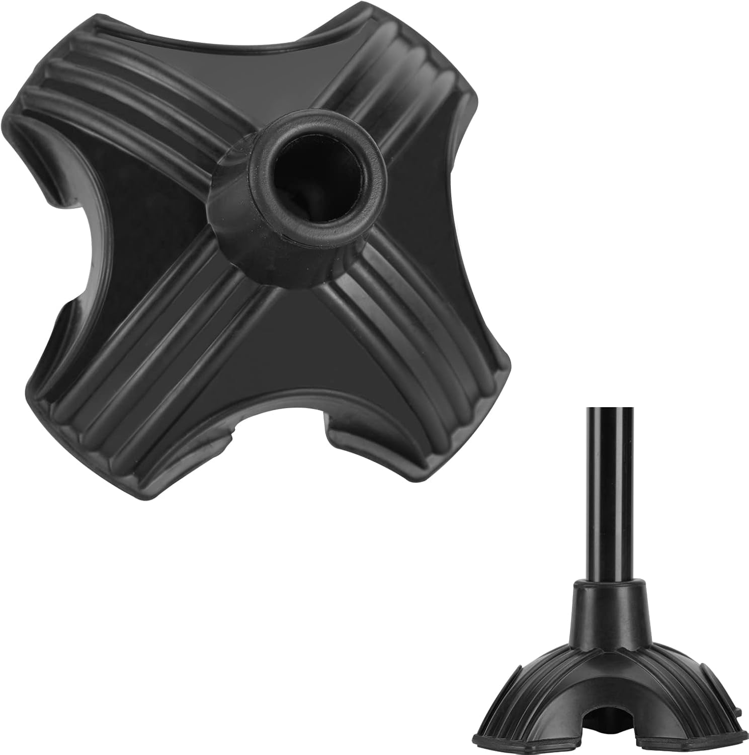 Cane Tips, 3/4 Inch Quad Cane Tip Self Standing Rubber Tips for Walking ...