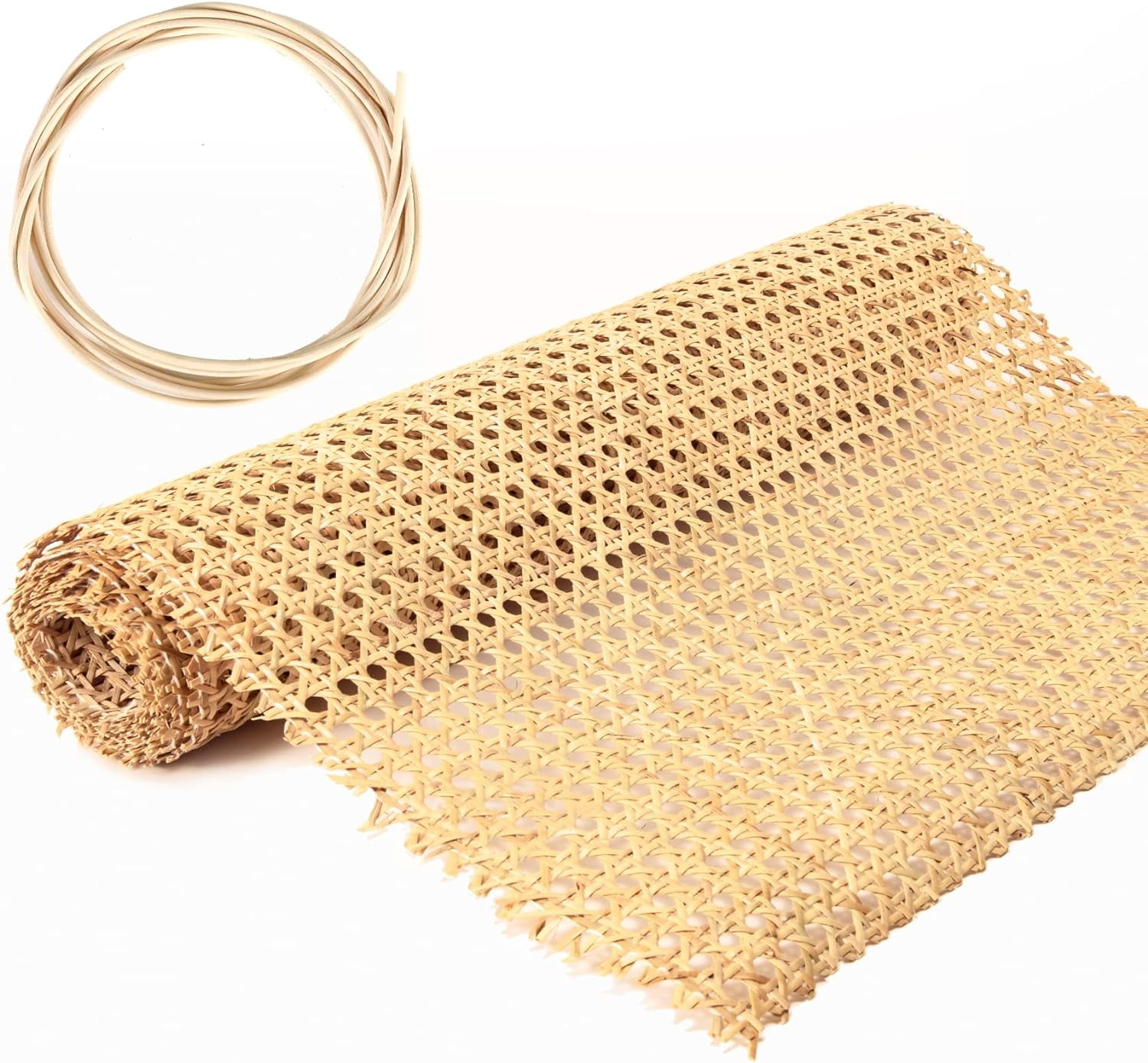 Cane Webbing,18" Width Rattan Webbing Roll 3.3Ft Natural Rattan Caning ...
