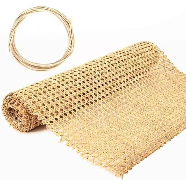 Cane Webbing,24" Width Natural Rattan Webbing Roll 3.3Ft Caning ...
