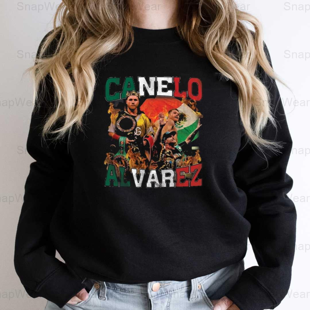 Canelo Alvarez Boxing 90s Vintage Graphic Mexican Fighter Champion T ...