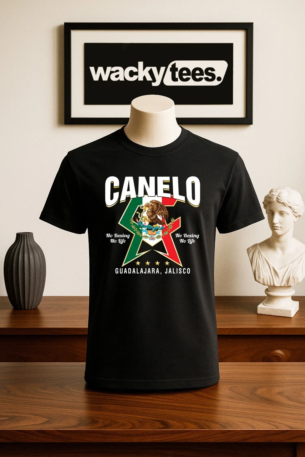 Canelo Alvarez CA No Boxing No Life Mexican Flag Eagle Graphic T Shirt ...