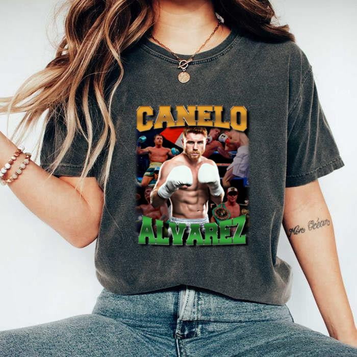 Canelo Alvarez COMFORT COLOR T-SHIRT Boxing Mexican Fighter, for men ...
