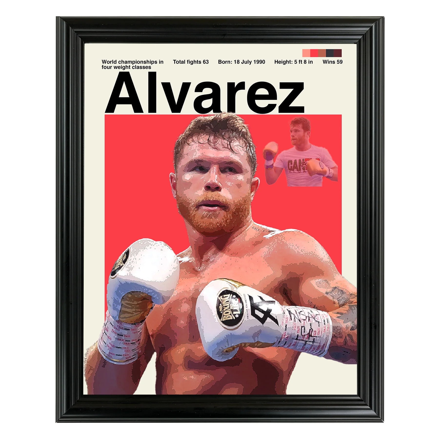 Canelo Alvarez Framed Sports Art Photo by Thomas Maxwell - Walmart.com
