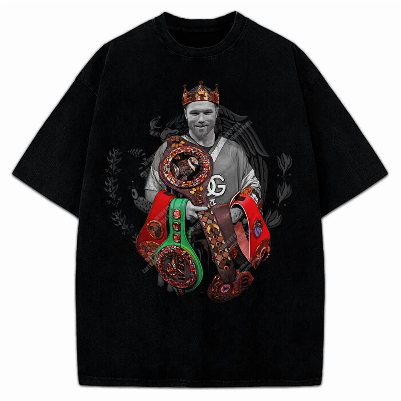 Canelo Alvarez King Mexico Goat Boxing Vintage Style Graphic Design T ...
