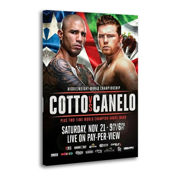 Canelo Alvarez Vs Miguel Cotto Fight Boxing Canvas Art Poster and Wall ...