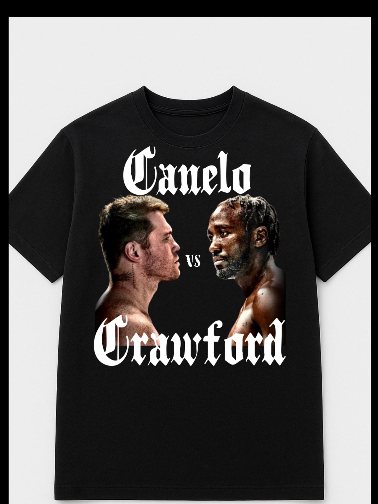 Canelo Alvarez vs Crawford inspired Tee,Black Color,Size L - Walmart.com
