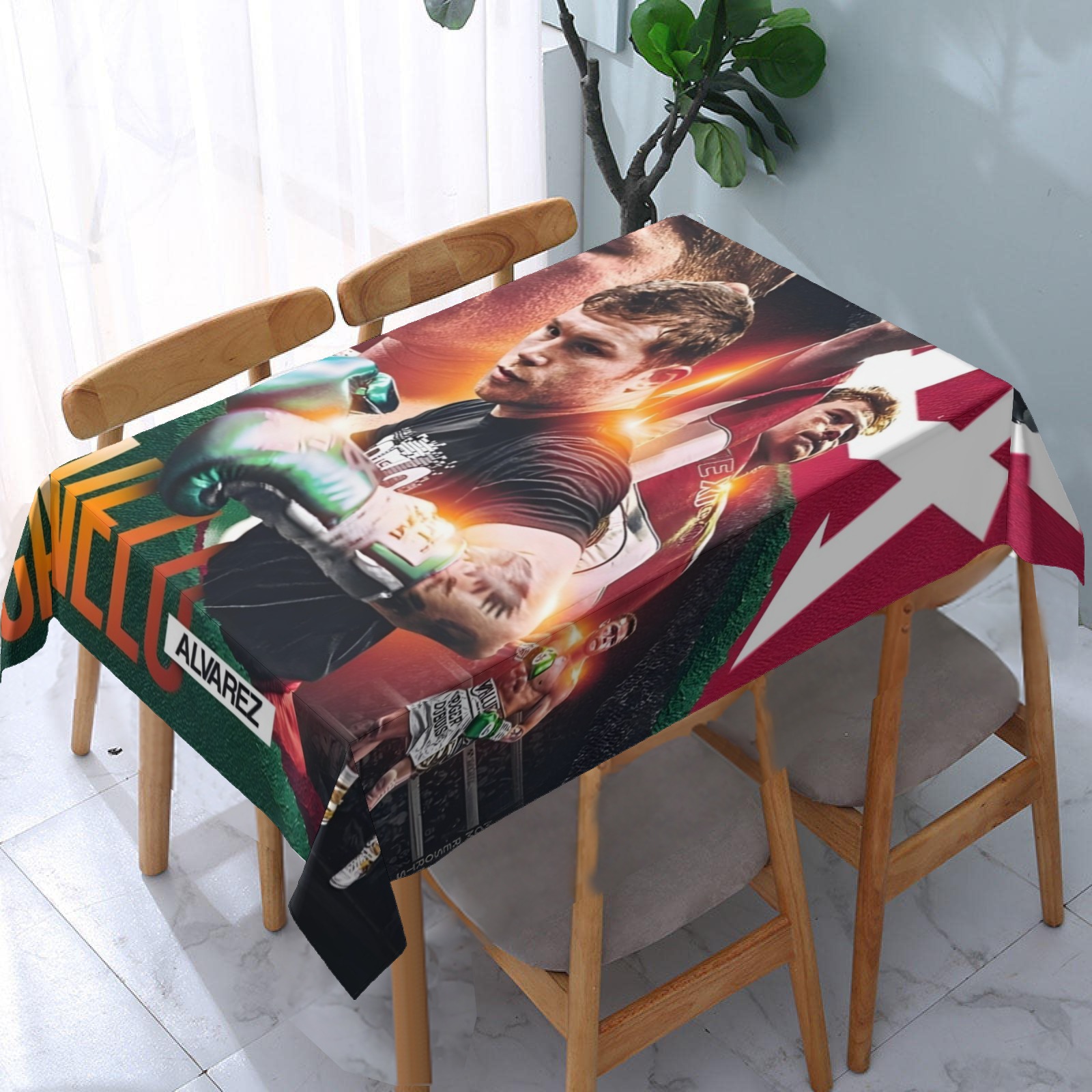 Canelo Álvarez square tablecloth has an iconic print, fits most tables ...
