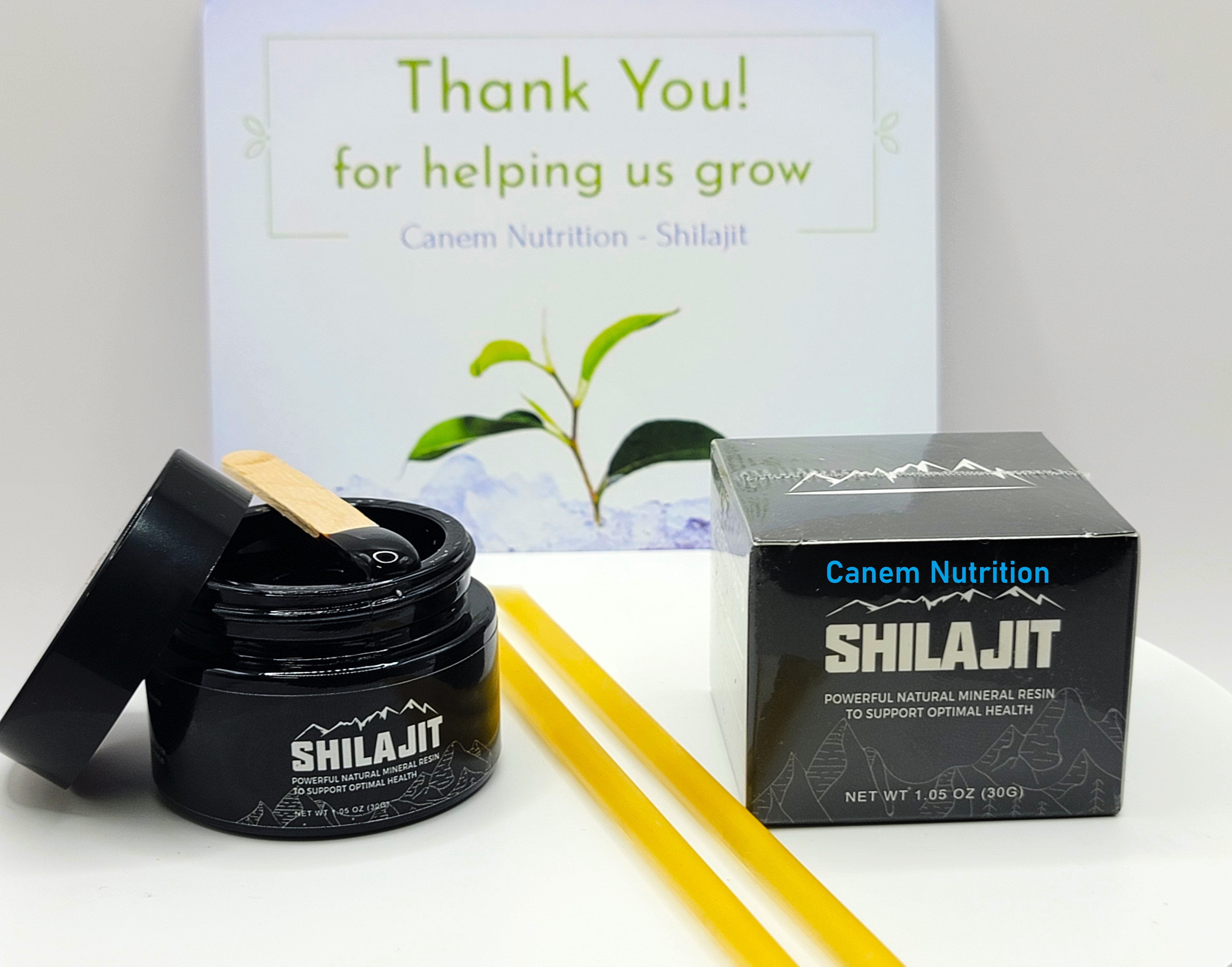Canem Nutrition Pure Himalayan Shilajit Resin High Potency Gold Grade ...