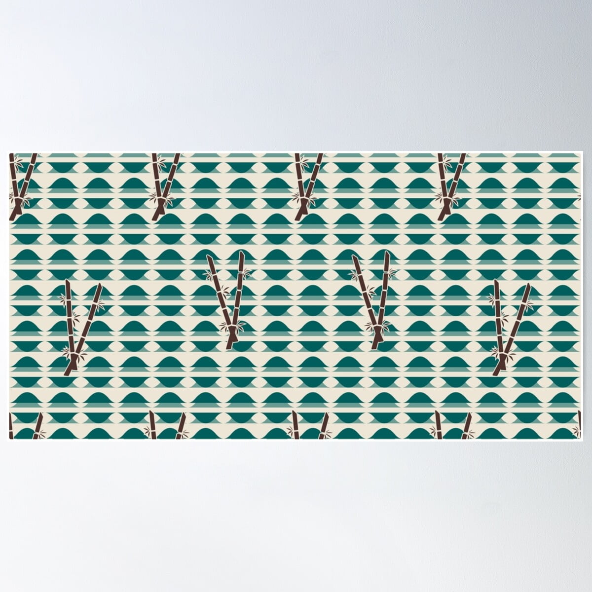 Canes And Waves Poster Wall Art, Modern Wall Decor For Living Room ...