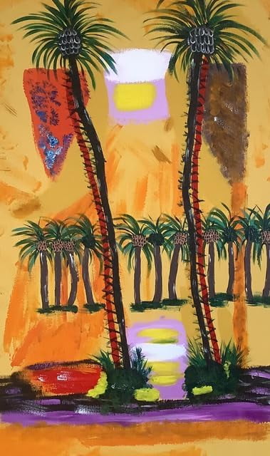 The Canfield Collection - Johnny Bahama - Breezy Abstract Palm Trees ...