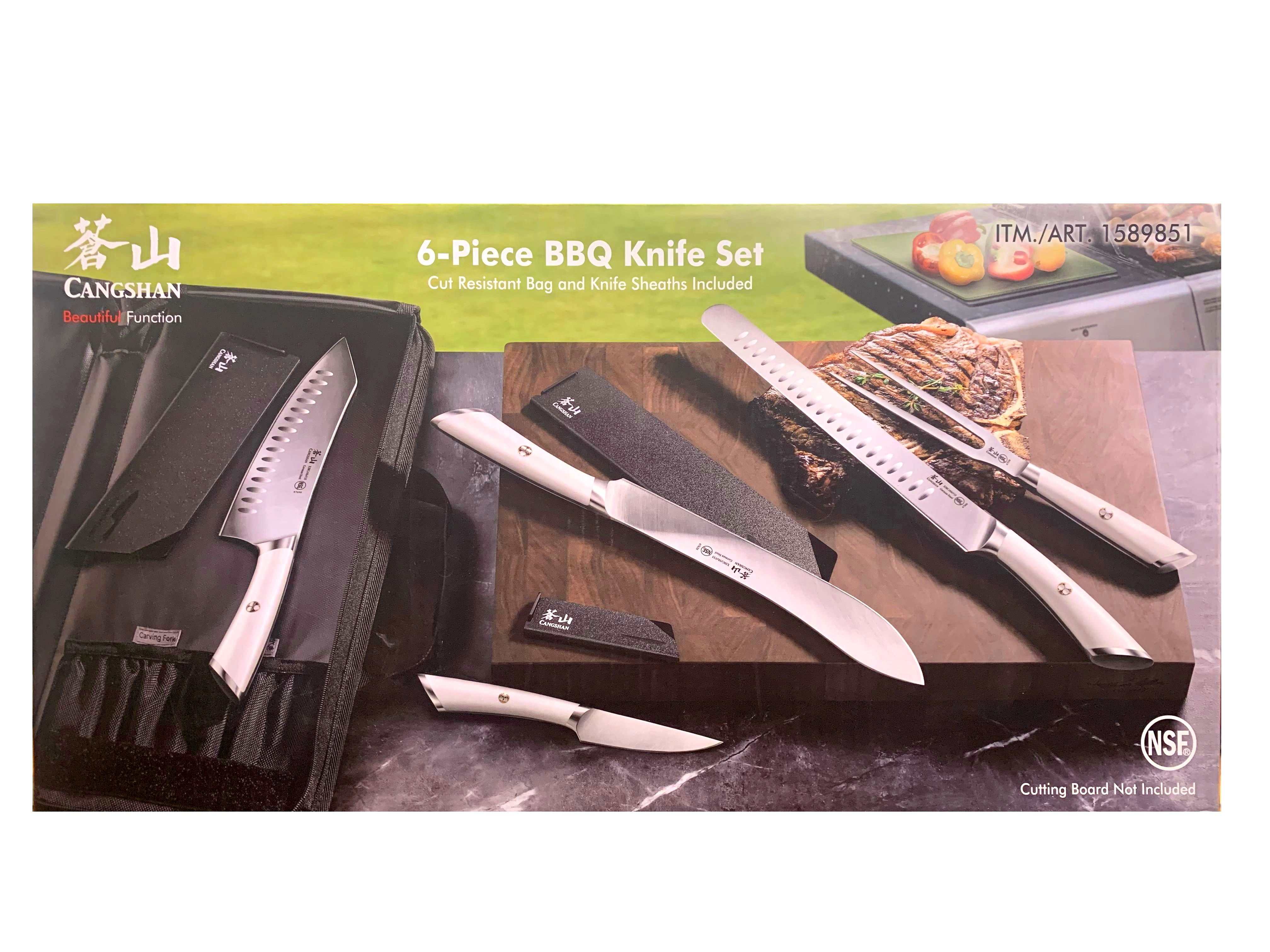 Cangshan 6Pc Barbecue Knife Set with Sheath and Cut Nepal | Ubuy