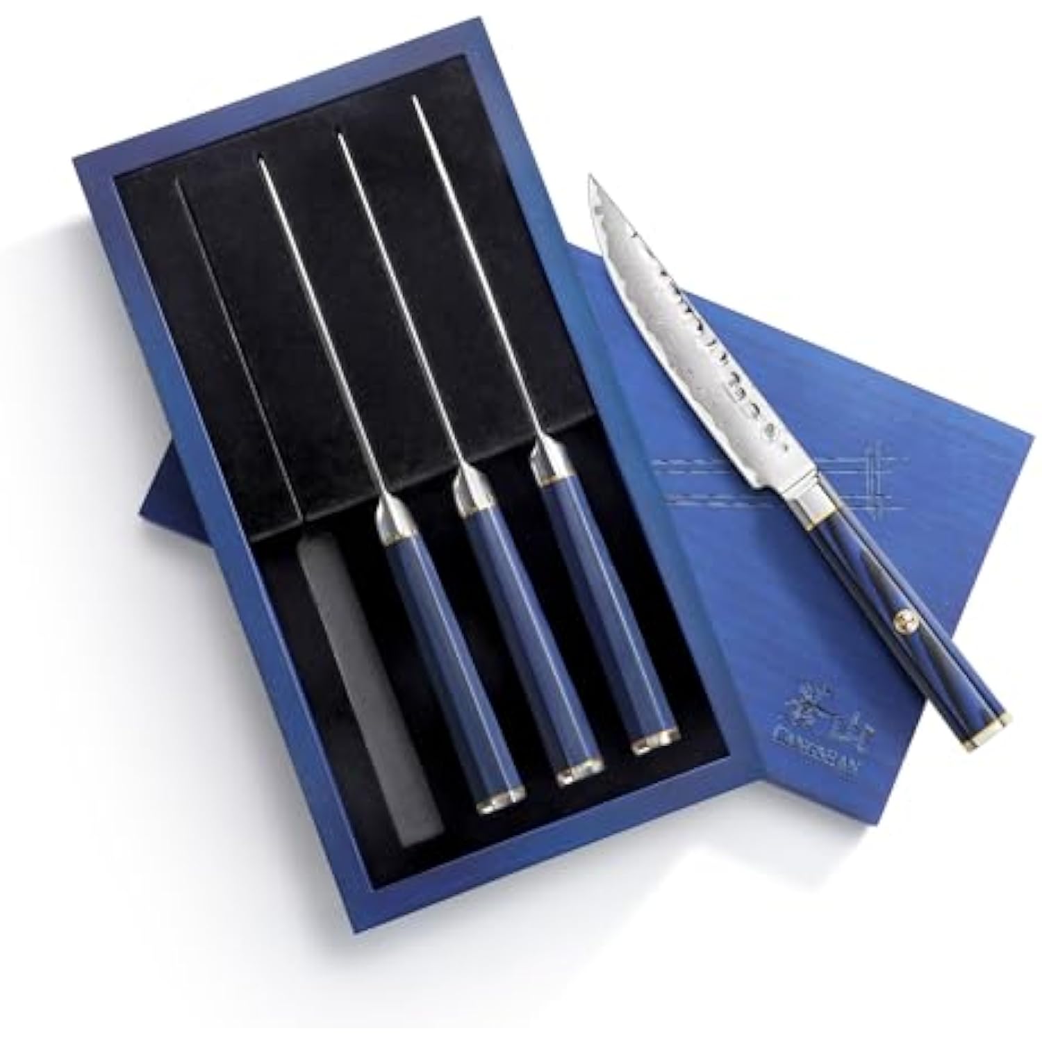 Cangshan KITA Series 4-Piece Fine Edge Steak Knife Set With Ash Wood ...