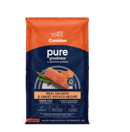 Canidae Pure Goodness Real Salmon & Sweet Potato Recipe Adult Dry Dog ...
