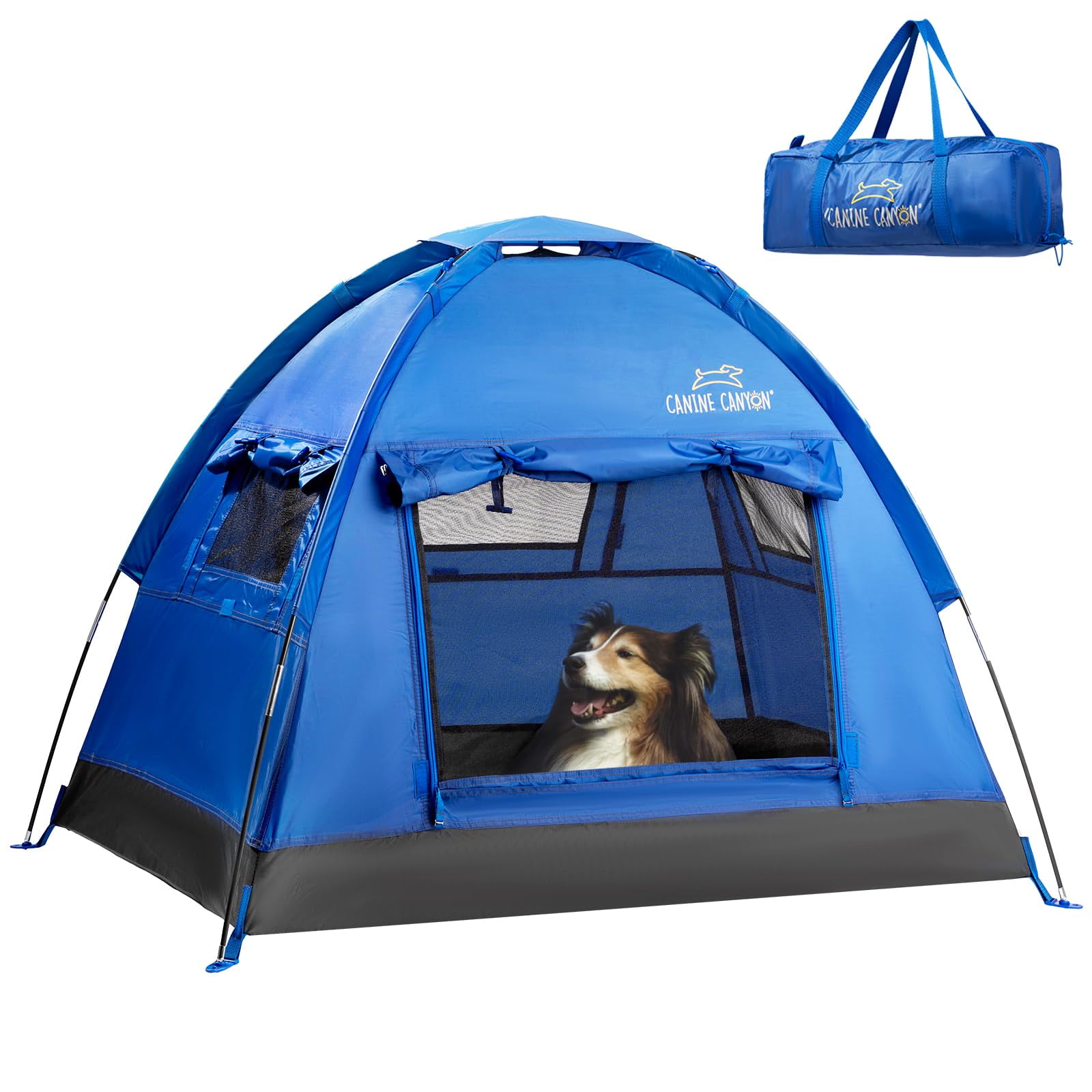 Canine Canyon Luna Portable Dog Tent, Indoor/Outdoor Dog House for ...