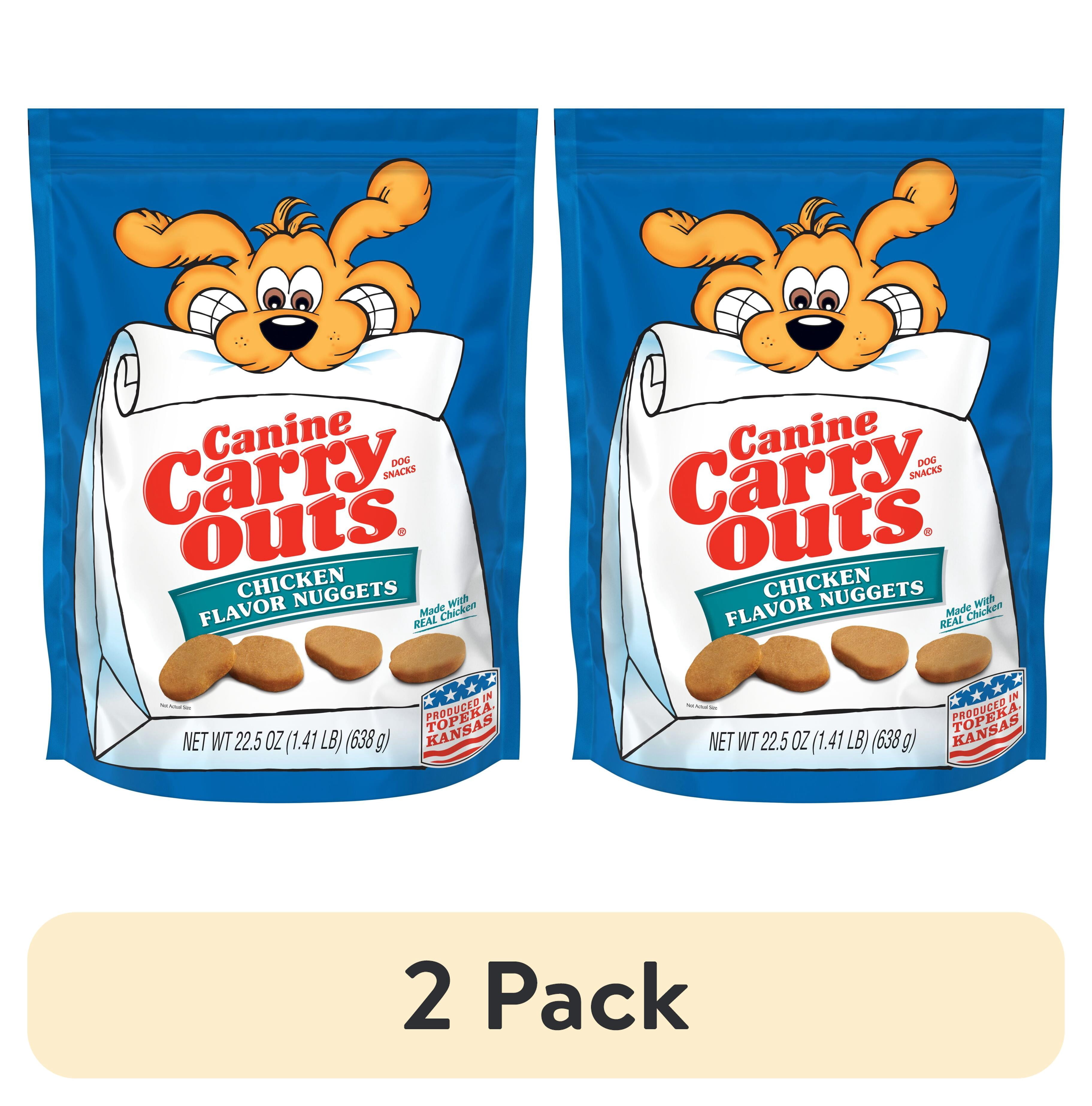 (2 pack) Canine Carry Outs Chicken Flavor Nuggets Dog Snacks, 22.5 oz ...