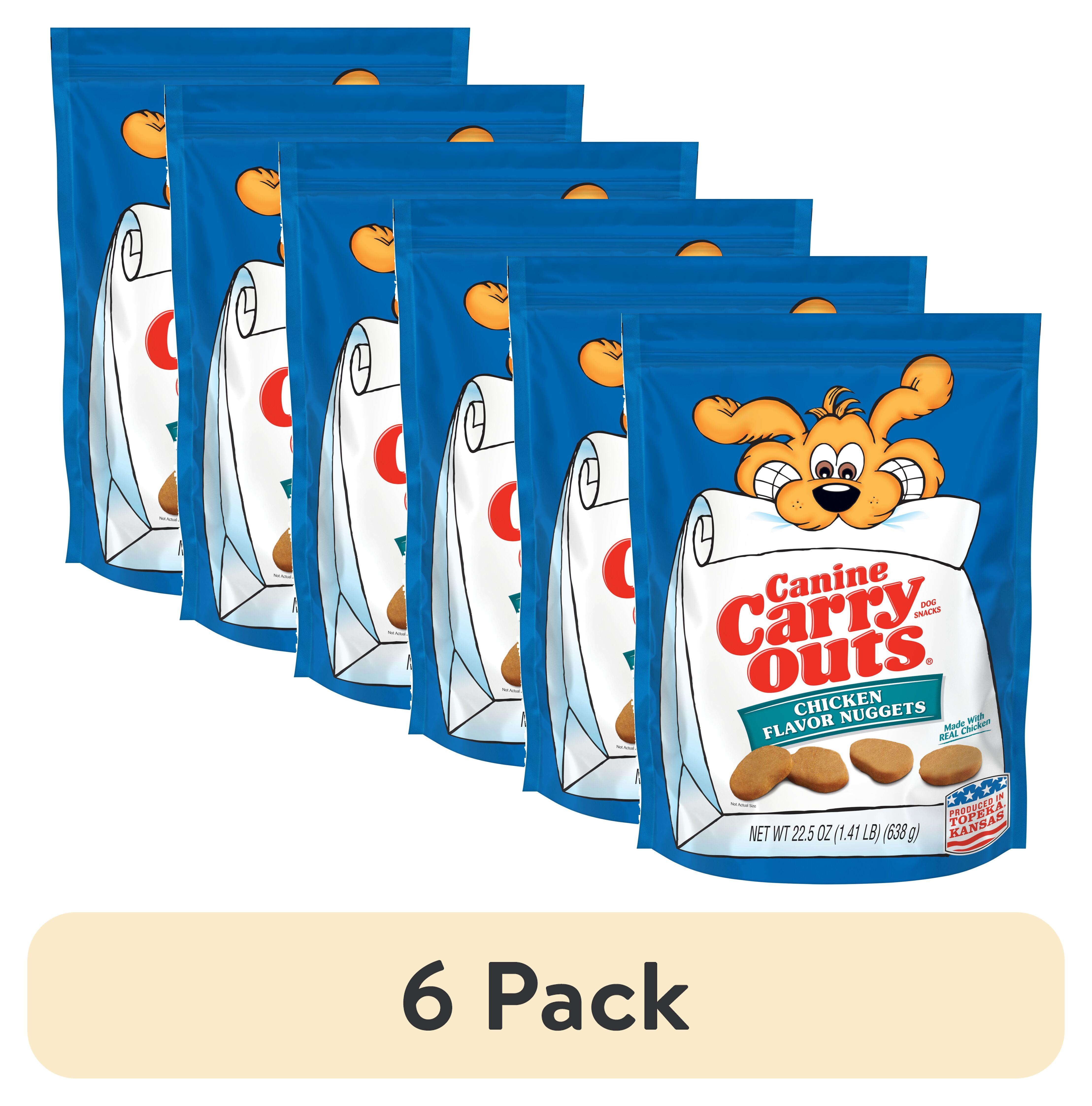 (6 pack) Canine Carry Outs Chicken Flavor Nuggets Dog Snacks, 22.5 oz ...