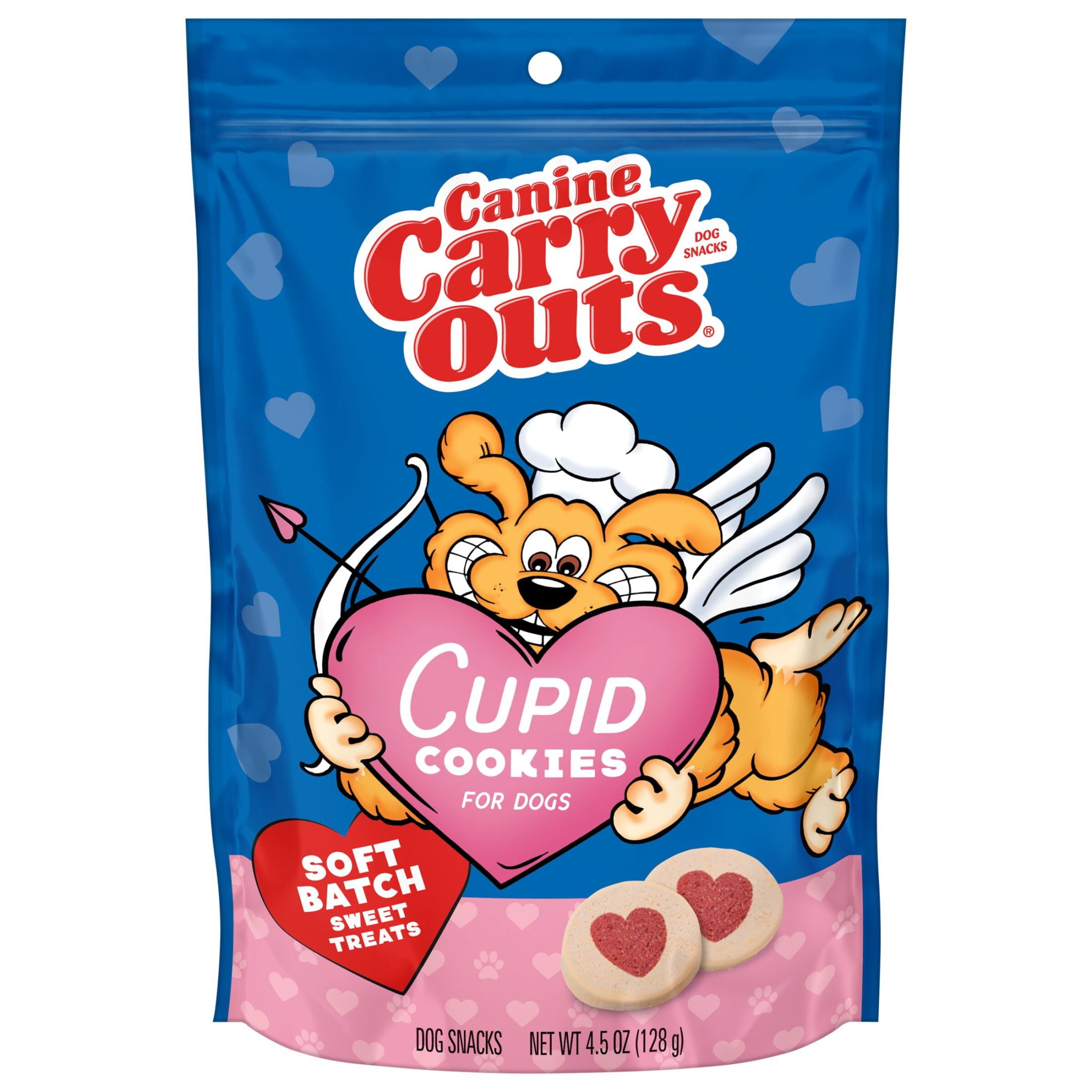 Canine Carry Outs Valentine's Day Cupid Cookies Dog Treats, Soft and ...