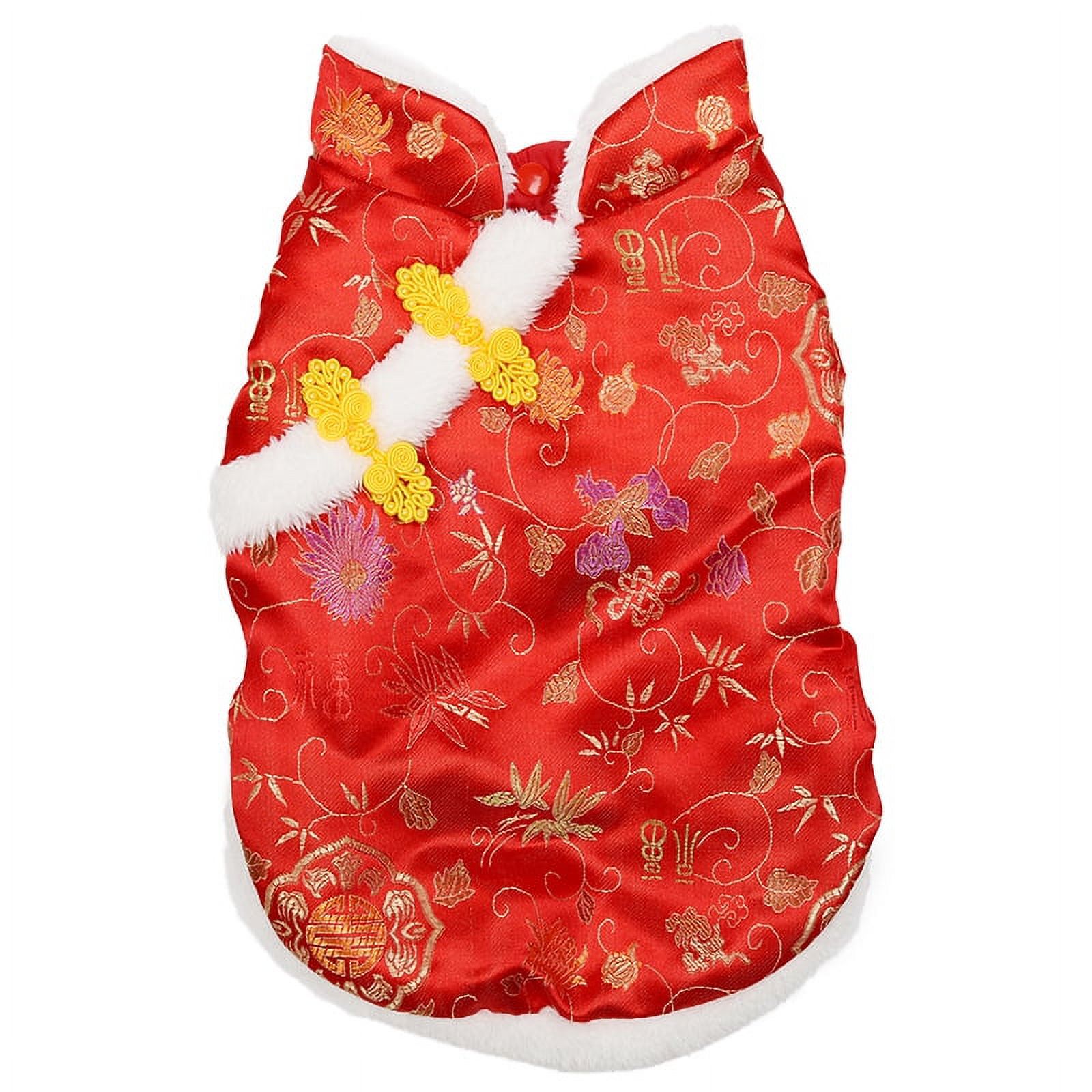 Canine Christmas Cheongsam: Festive Pet Tang Suit in Chinese Style for ...