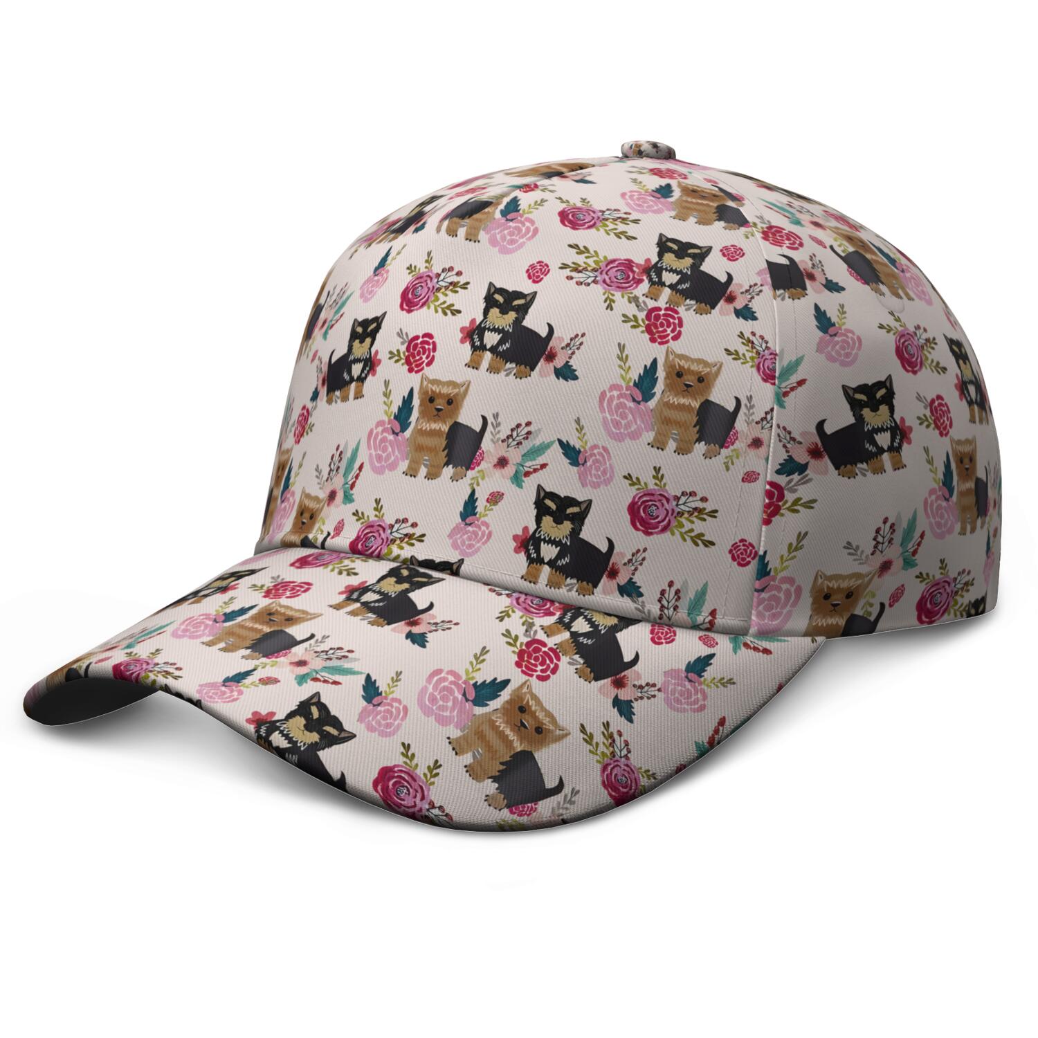 Canine Companion Snapback - Artistic Dog Illustration Adjustable Hat ...