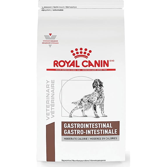 Canine Gastrointestinal Moderate Calorie Adult Dry Dog Food 22 lbs ...