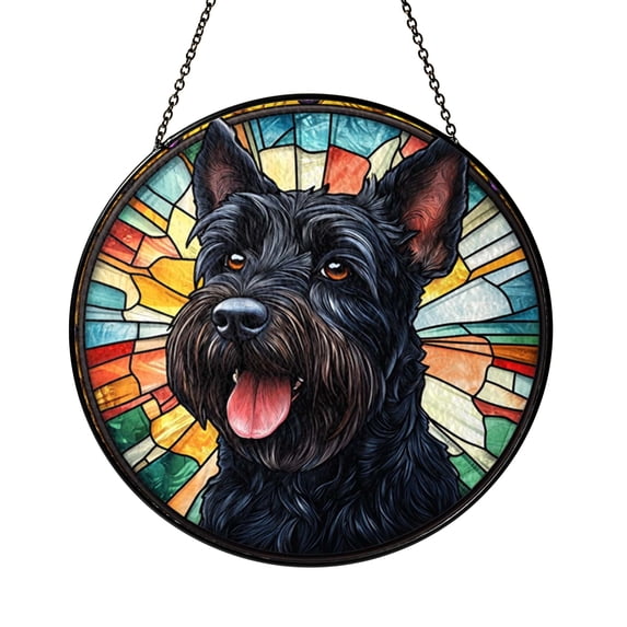 Canine Inspired Stained Glass Style Window Suncatcher, Decorative ...