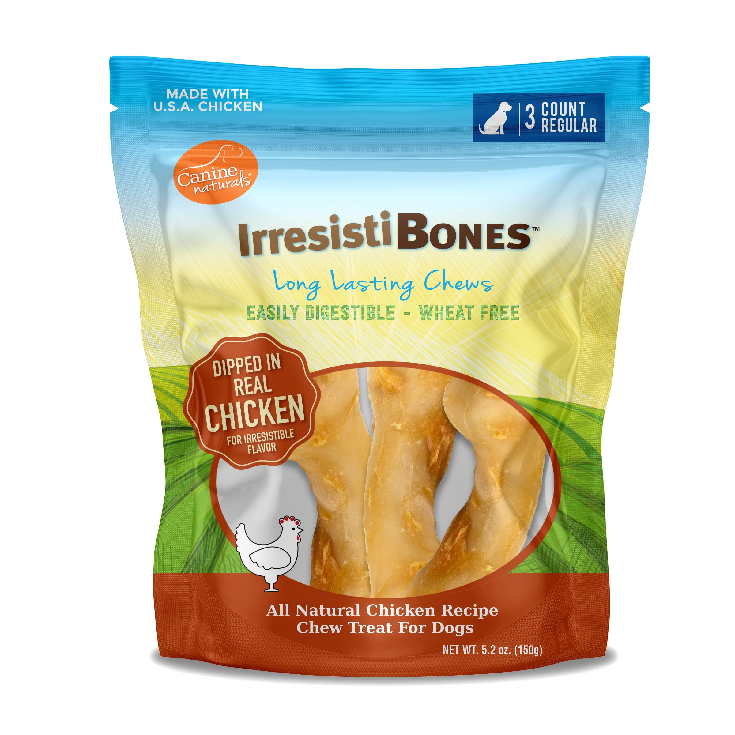 Canine Naturals IrresistiBONES Long TMA2 Lasting Chicken Chew - Made ...