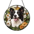 Canine Portrait Stained Glass Style Suncatcher Window Hanging Decor ...