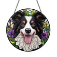 Canine Portrait Stained Glass Style Suncatcher Window Hanging Decor ...