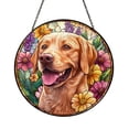 Canine Portrait Stained Glass Style Window Hanging Suncatcher, Dog Art ...