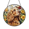 Canine and Butterfly Stained Glass Window Suncatcher – Decorative Art ...