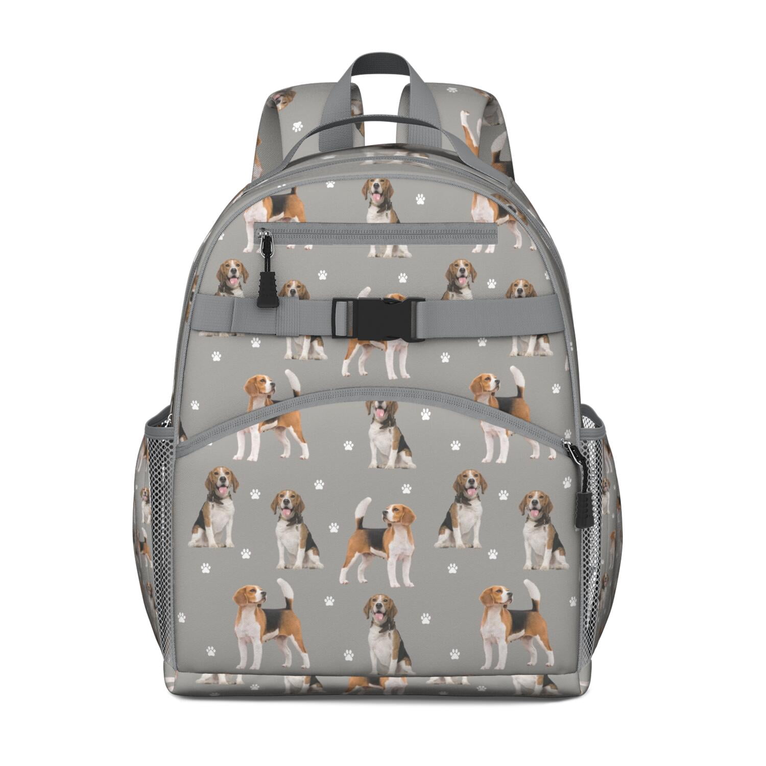 Canine backpack with cute puppy and bone patterns, lightweight ...