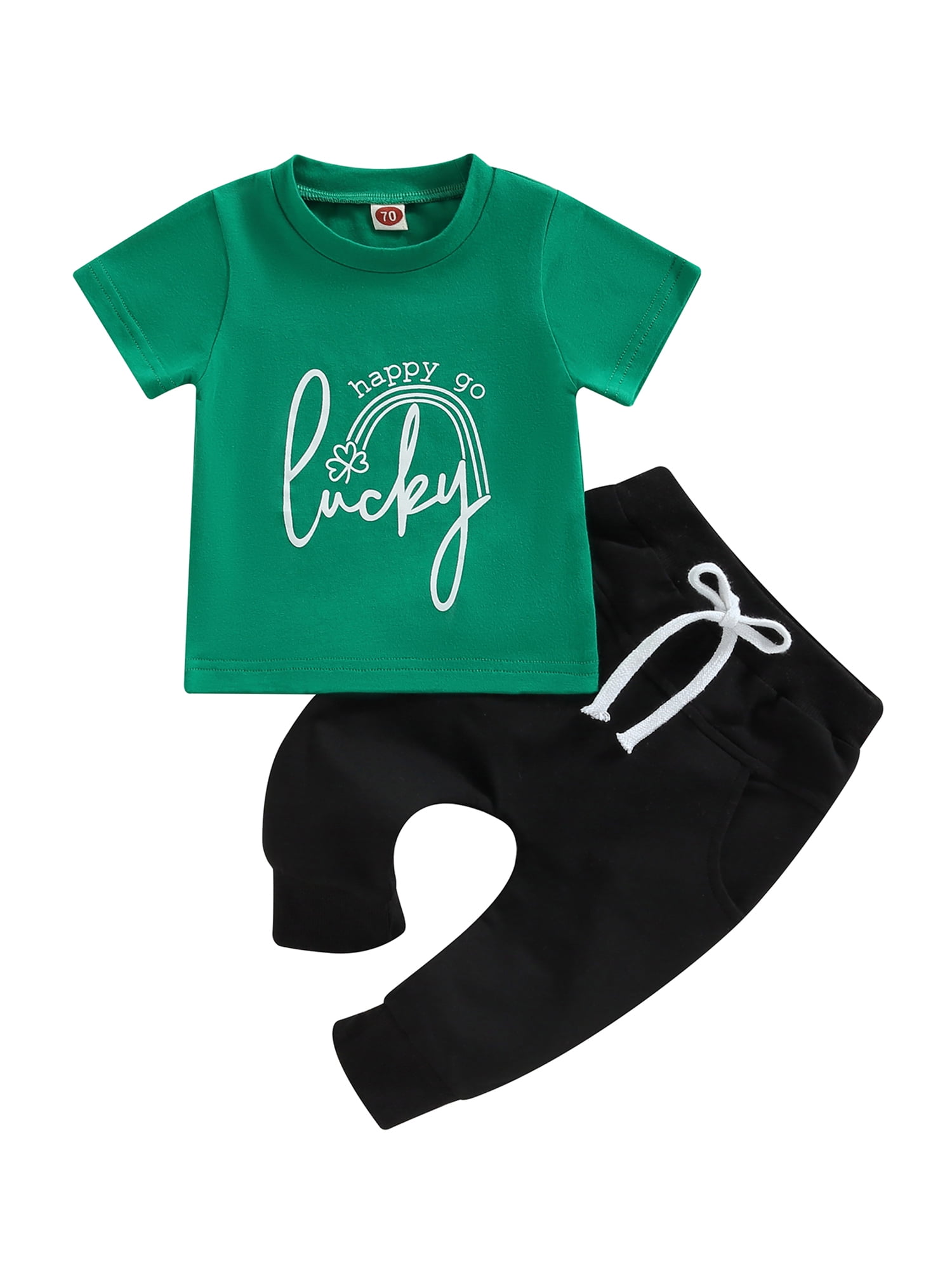 Canis Baby Boy Shirt and Casual Pants Set with Short Sleeves and Round ...