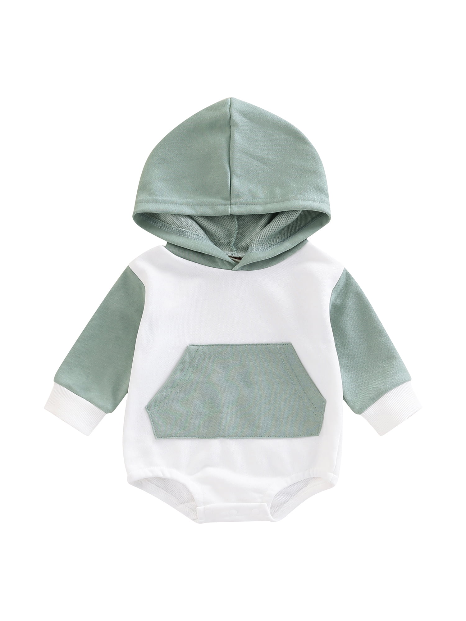 Canis Baby Girl Boys Romper with Long Sleeves and Hooded Front Pocket ...