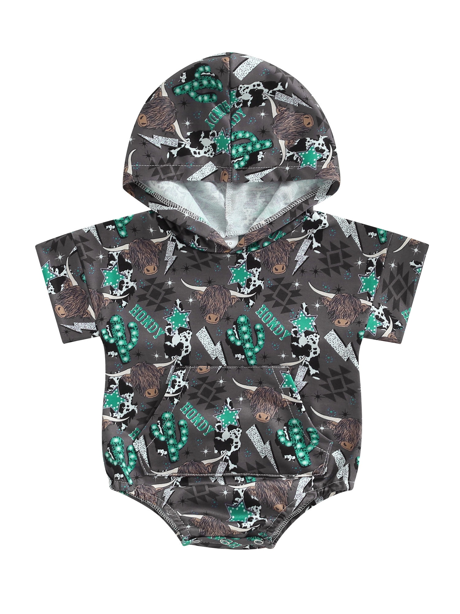 Canis Boys Hooded Jumpsuit with Bull Head Print and Pockets - Walmart.com