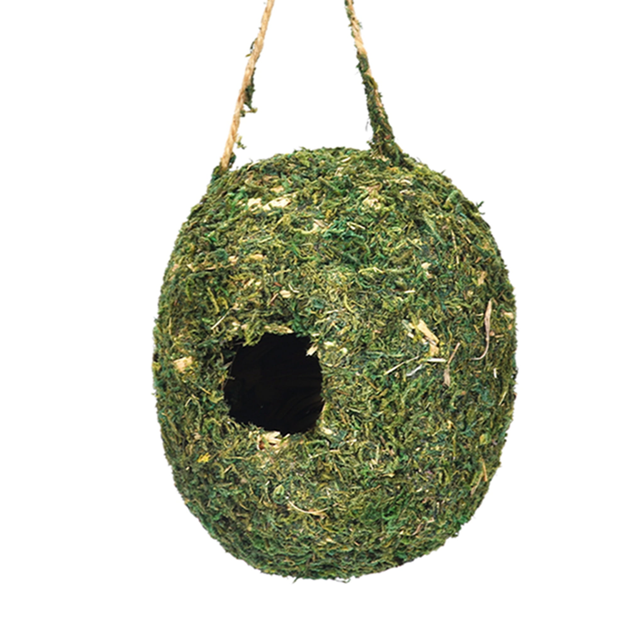 Canis Hanging Bird Cage, Handmade Straw Bird Nest Outdoor Bird House ...