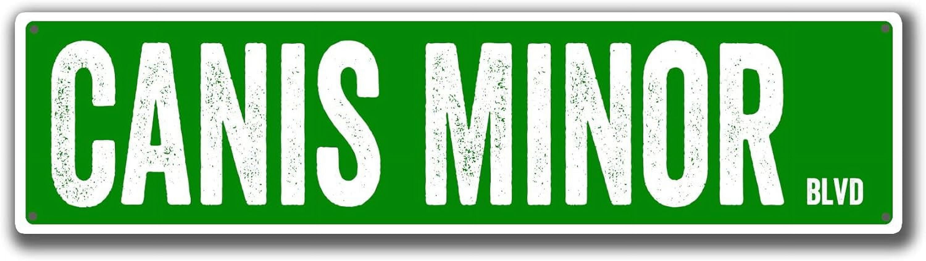 Canis Minor Blvd Metal Tin Sign Road Garage Living Room Bathroom Garden ...