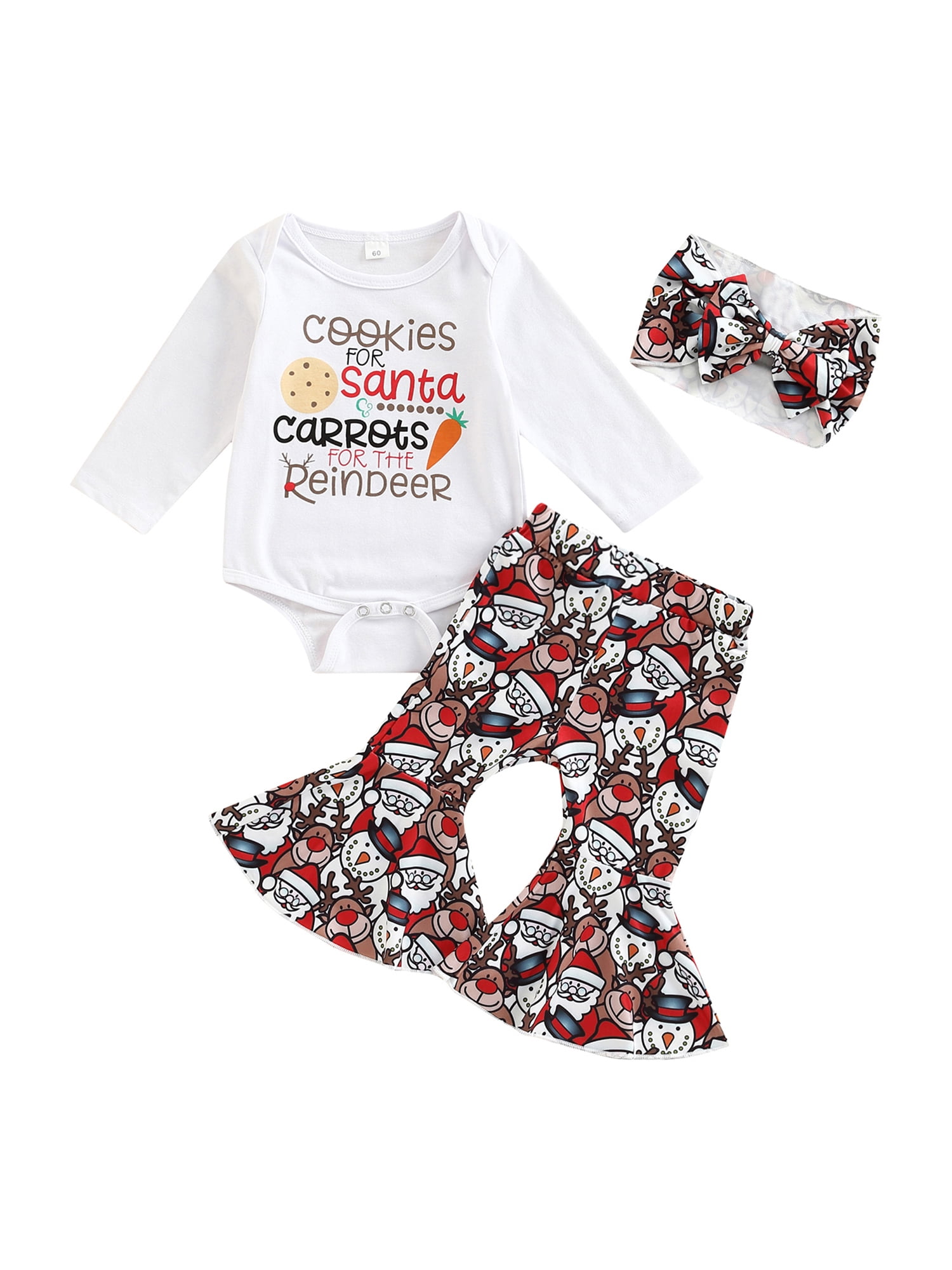 Canis Newborn Baby Girls Cotton Tops Romper Floral Pants 3Pcs Outfits Set Clothes - Walmart.com