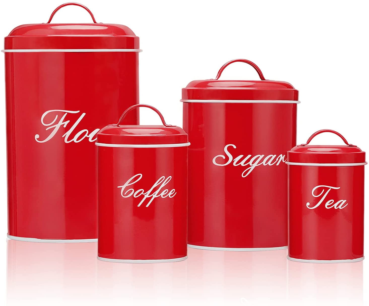 Canister Sets for Kitchen Counter, Flour and Coffee Containers, Vintage ...