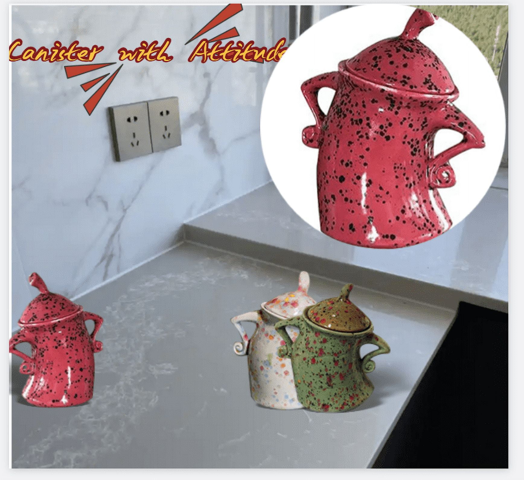 Canister with Attitude, Fun Airtight Kitchen Storage Canisters,Cute ...