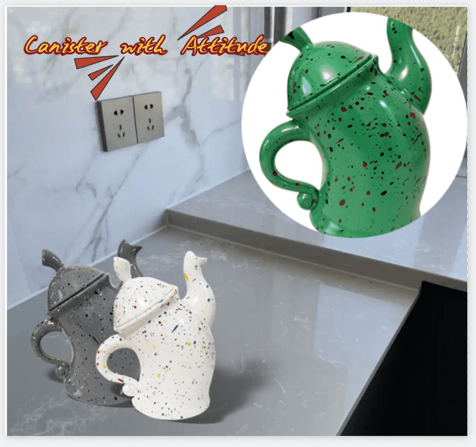 Canister with Attitude, Fun Airtight Kitchen Storage Canisters ...