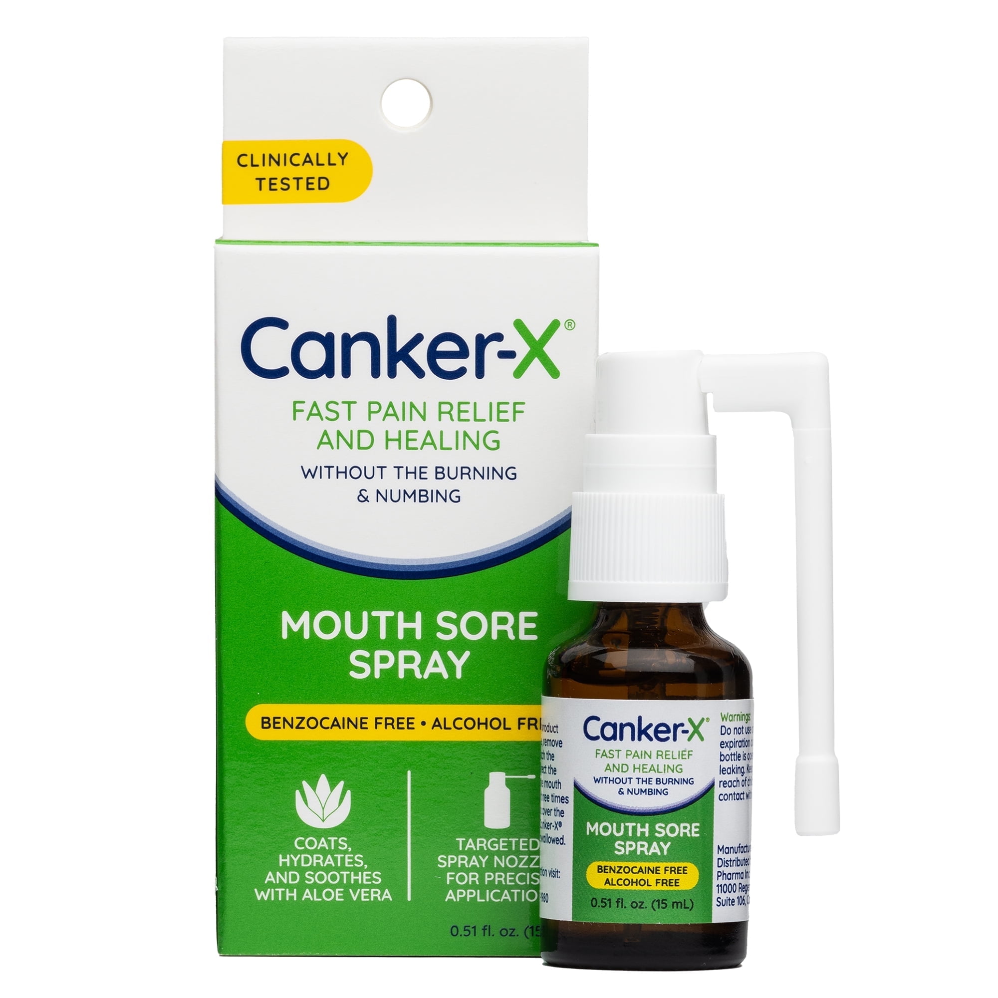 Canker-X Mouth Sore Spray, Oral Pain Relief from Canker Sores, & Mouth ...