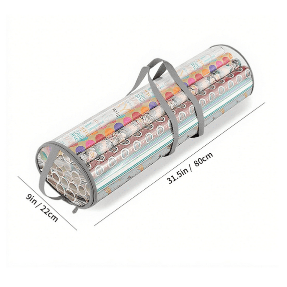 Cankypu 30 Inch Wrap Paper Storage Bag - Clear Window & Zipper Closure ...