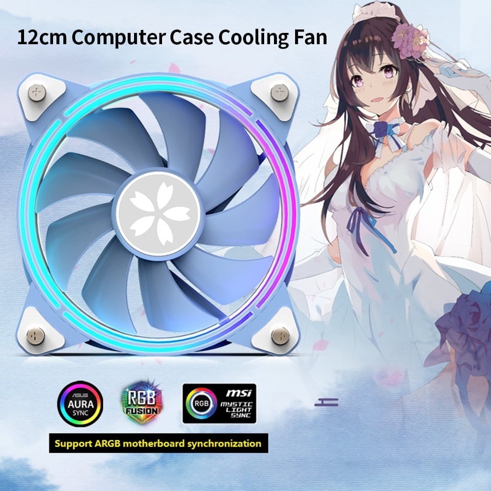Cankypu Computer Case Radiator 12cm Cooling Fan Hydraulic 4Pin Fan Plug ...