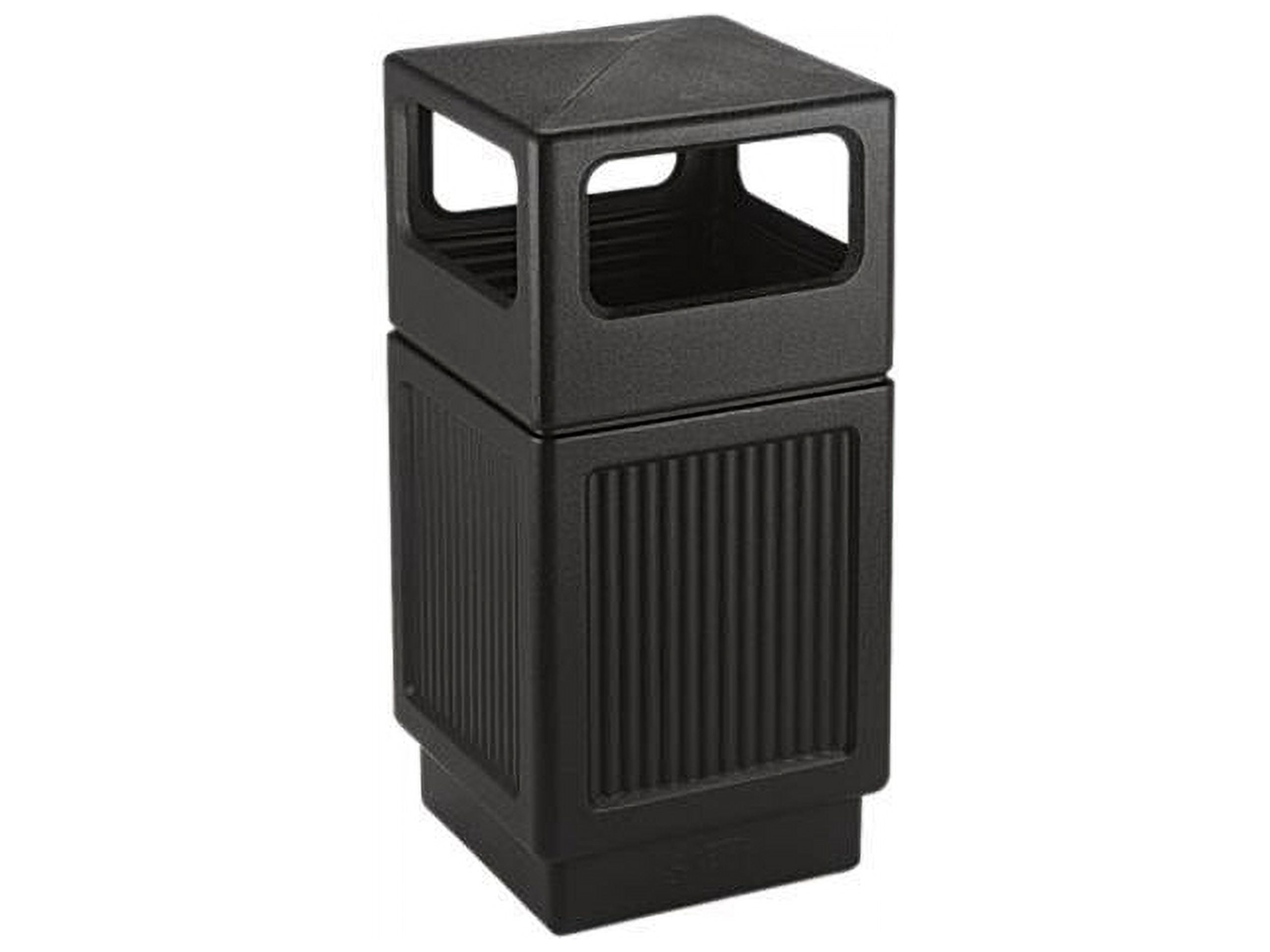 Canmeleon Side-Open Receptacle Square, Polyethylene, 38 gal, Textured ...