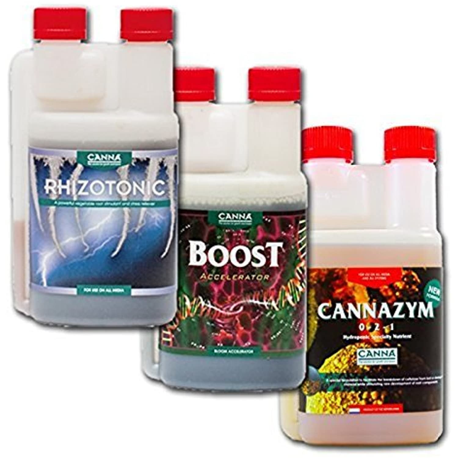 Canna Boost, Cannazym, Rhizotonic Plant Additives Hydroponic Nutrient ...