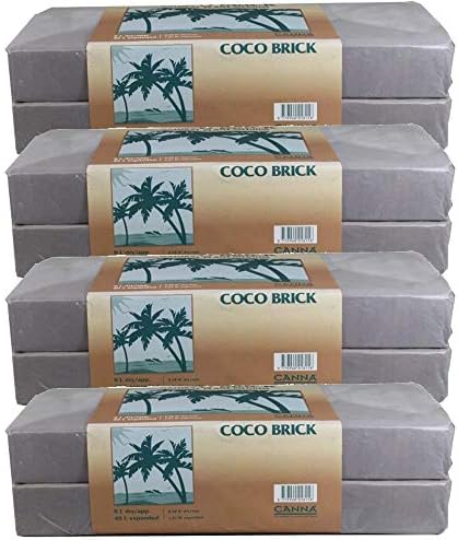 Canna Coco Brick 40L Expandable Natural Plant Medium Soil Substrate, 40 Liter Expanded - 8 Liter ...